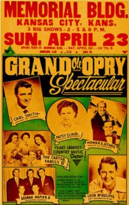 Patsy Cline Grand Ole Opry Spectacular 13" X 19" Reproduction Concert ...