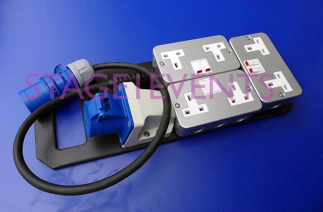 Stage Power Event Film Distro 16A Ceeform Cable In/16A Chassis LoopOut ...