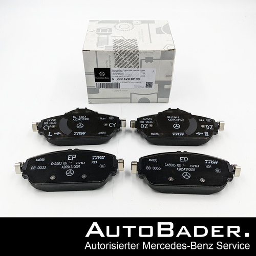 Original Mercedes Bremsbeläge Bremsklötze VORNE 205 213 238 A0004208903 ...