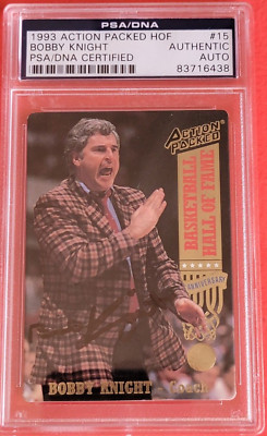 Bobby BOB Knight AUTOGRAPH AUTO PSA /DNA CERTIFIED AP CARD COACH IU ...