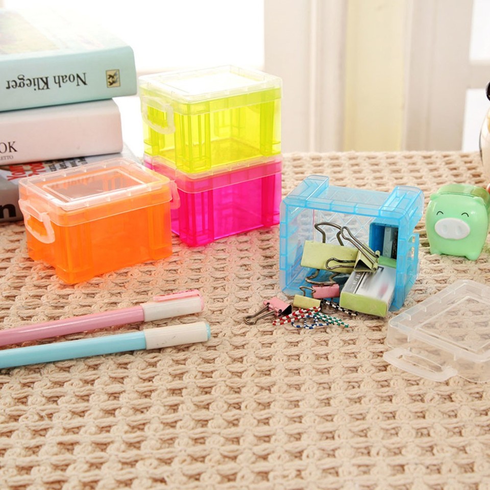 6 Pcs Mini Storage Box with Lid Boxes Lids Plastic Small Containers ...