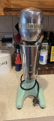 Vintage 1950s Hamilton Beach Milkshake Malt Mixer Jadite Green | eBay