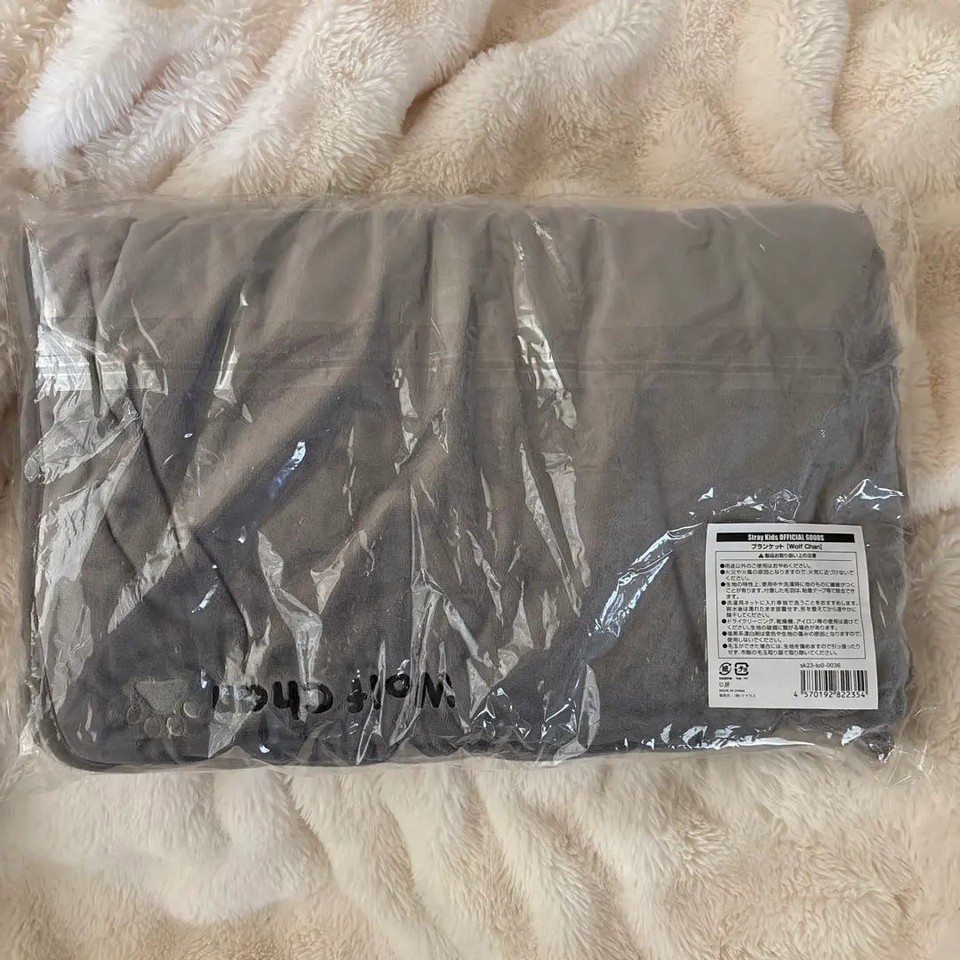 2025 Official Stray Kids Xmas POPUP STORE bang chan Wolf Chan Blanket ...