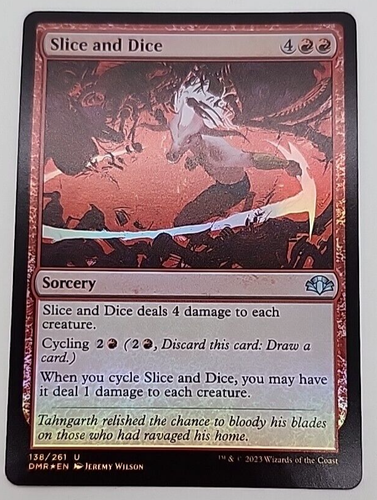 FOIL Slice and Dice Dominaria Remastered Magic MTG Sorcery CARD 1x (138 ...