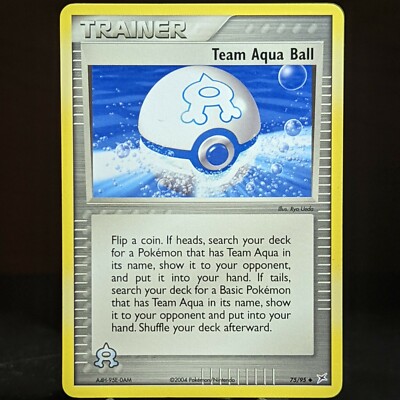 Team Aqua Ball 75/95 LP/NM EX Team Magma VS Team Aqua 2004 Pokemon TCG ...