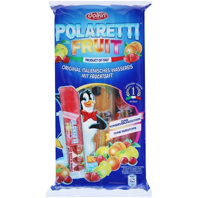 DOLFIN Polaretti FRUIT Freezer Pops ice cream -Made in ITALY- 10 pops ...