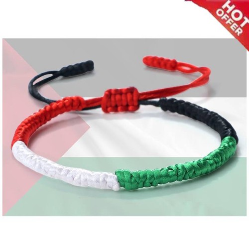 Gaza Free Palestinian Wristband Palestine Flag Bracelet -Adjustable ...