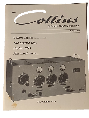 Collins Radio 17-A collectors quarterly magazine WINTER 1994 71924 | eBay
