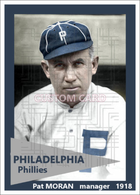 Pat Moran - 1918 Philadelphia Phillies - 2.5 x 3.5 custom card (blank ...