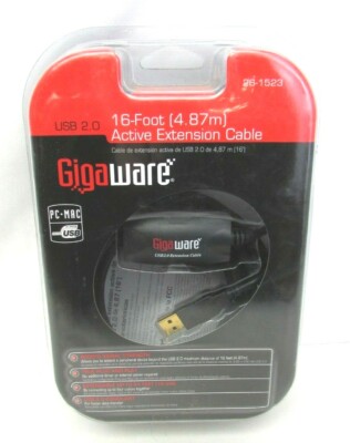 Gigaware 16 Ft Active Extension Cable 2.0 USB NEW 26-1523 PC or MAC | eBay