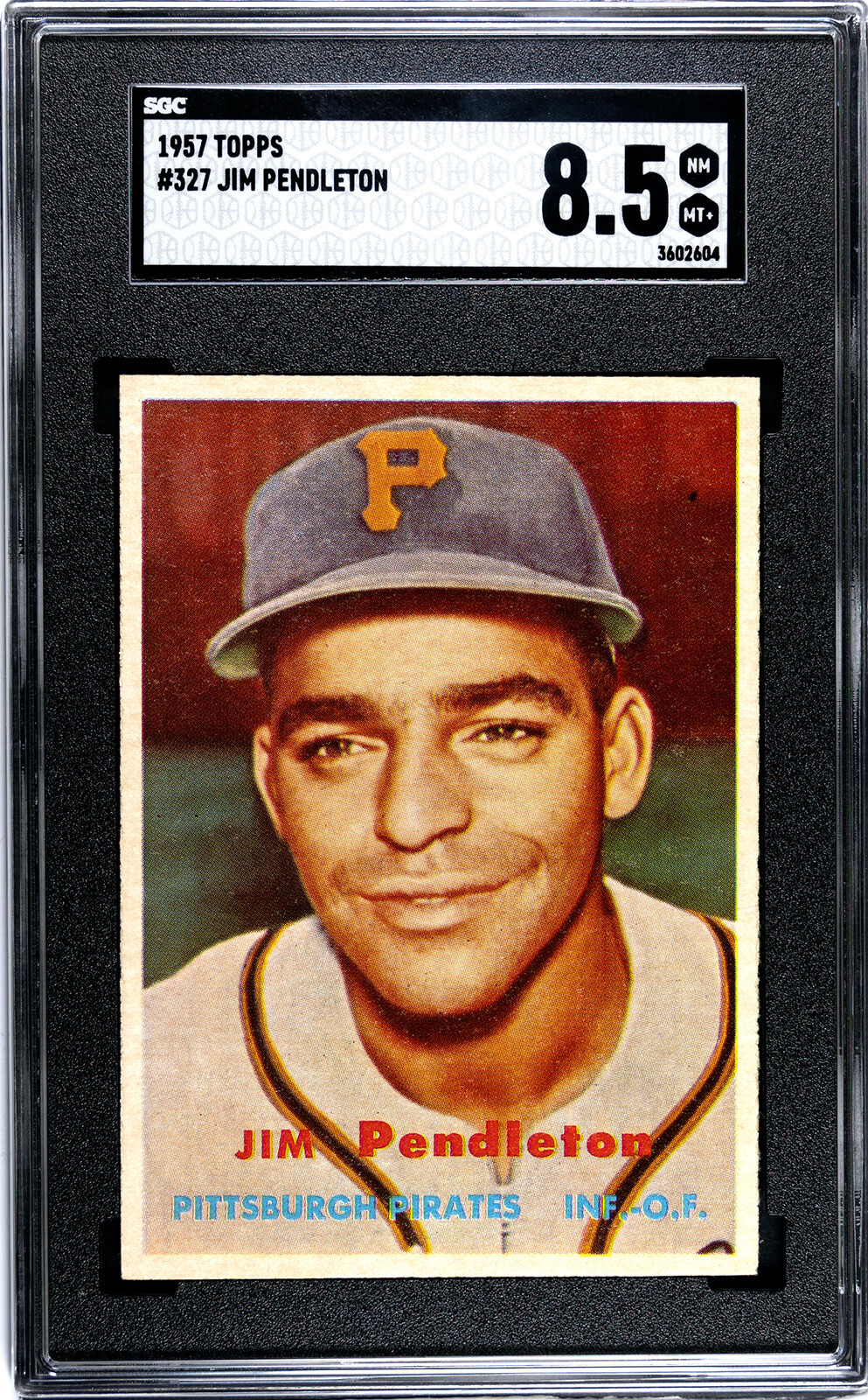 1957 Topps Jim Pendleton #327 SGC 8.5 NM - MINT So CENTERED! POP 3 ...