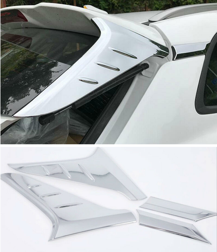 For Hyundai Kona ABS Chrome Rear Window Triangle Cover Trim 4pcs 2017 ...