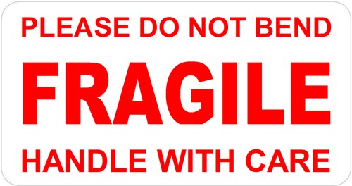 FRAGILE Handle With Care Labels with DO NOT BEND - Self adhesive ...
