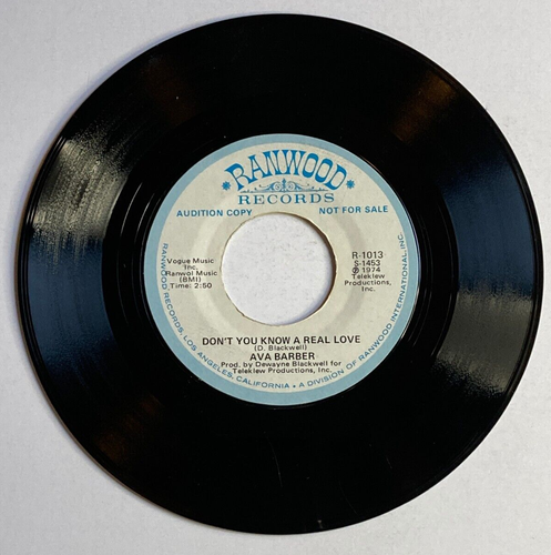 Ava Barber - Don't You Know A Real Love Ranwood R-1013 45 RPM Record ...