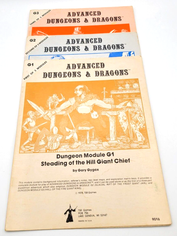 ADVANCED DUNGEONS & DRAGONS DUNGEON MODULE G1 G2 G3 COMPLETE MODULE SET ...