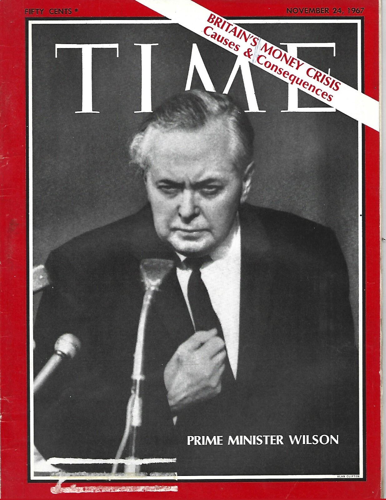 NOVEMBER 24 1967 TIME MAGAZINE PRIME MINISTER HAROLD WILSON UNITED ...