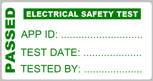 50 PAT TEST LABELS PORTABLE APPLIANCE TEST PASSED STICKERS POLY ...
