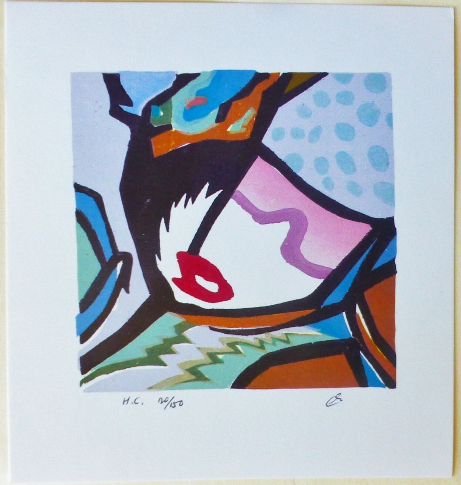 LEUNG MAN LI 梁曼妮 HAND SIGNED NUMBERED 1984 LITHOGRAPH MANLI Lufthansa ...