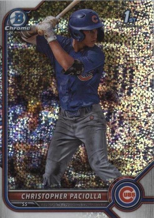 2022 Bowman Draft - Chrome Christopher Paciolla #BDC-185 Sparkle ...
