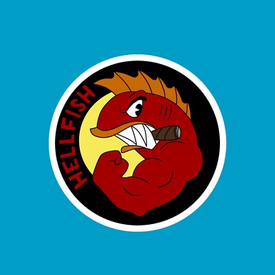 Ww2 Simpsons Flying Hellfish Car Sticker Vinyl 80mm | eBay UK