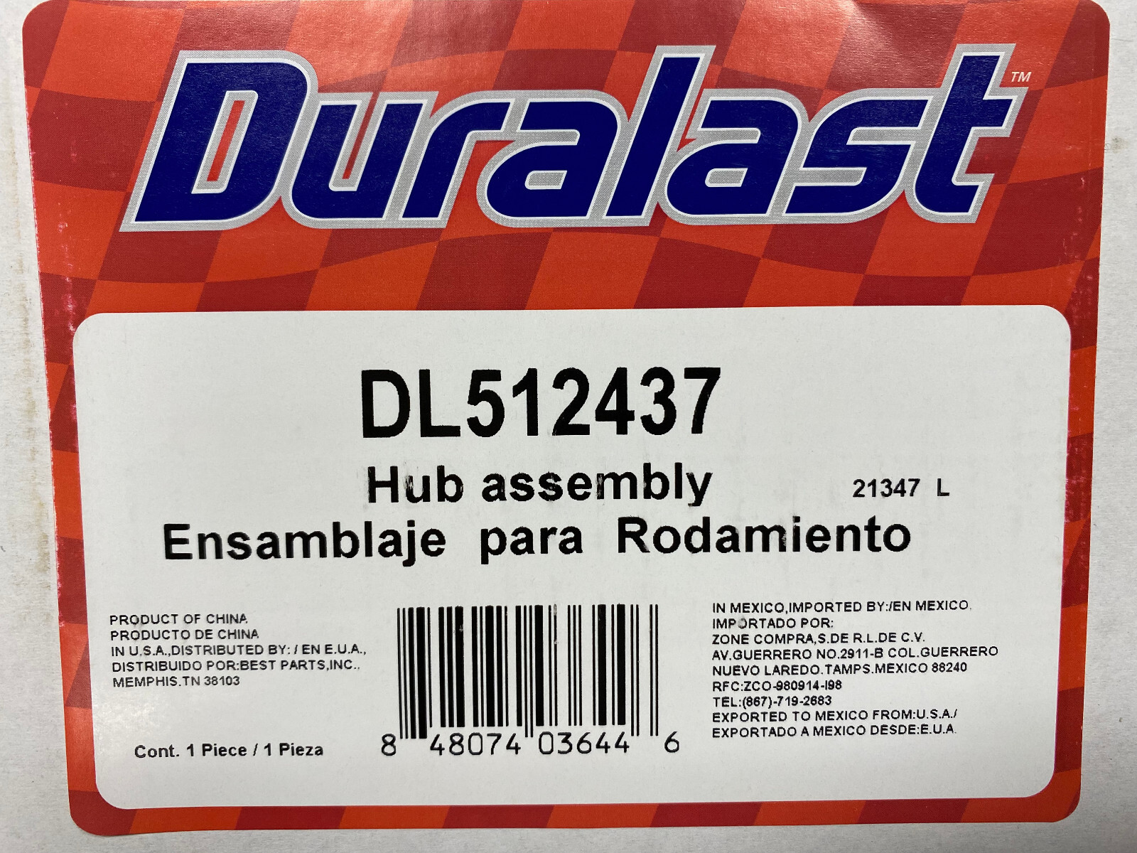 New Duralast DL512437 Wheel Bearing and Hub Assembly, Rear 512437 | eBay