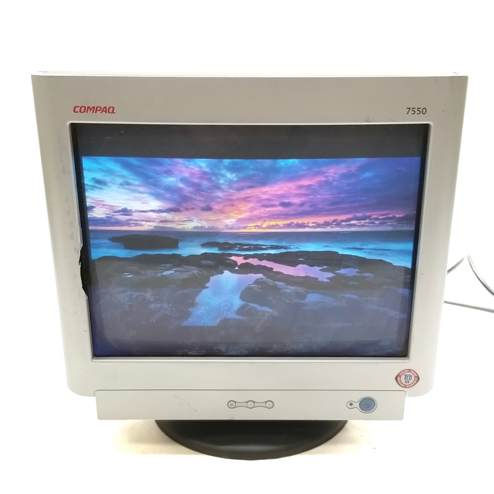 HP/Compaq V7550 17" CRT Computer Monitor 1024x768 Retro Color VGA ...