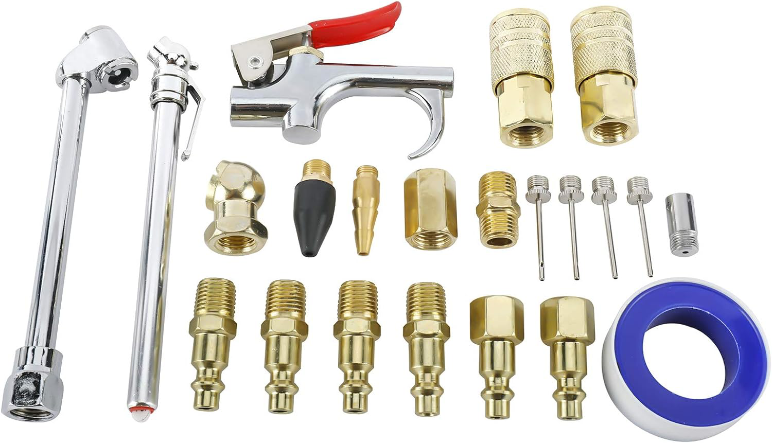 BTSHUB 22Pc Air Hose Fittings Air Compressor Accessories Kit with 1/4 ...