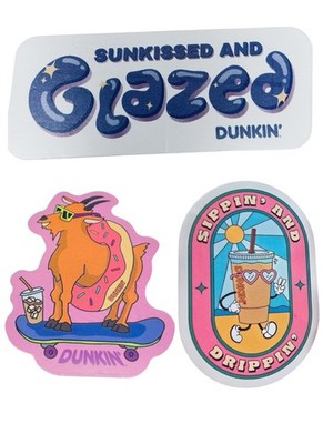 Very Rare DUNKIN STICKERS 3 Count | eBay