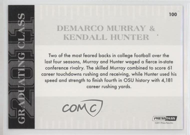 2011 Press Pass Purple Reflectors /25 DeMarco Murray Kendall Hunter ...
