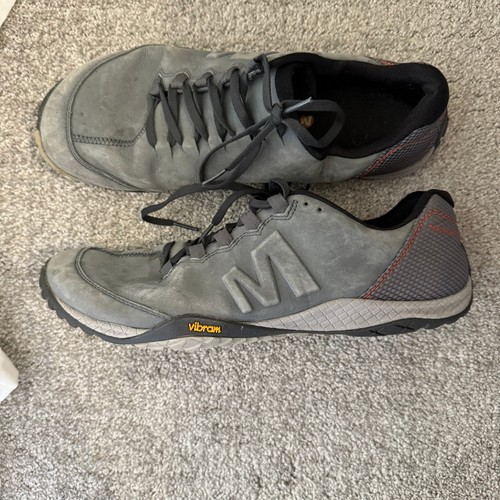 Merrell Mens Parkway Emboss Lace Grey Vibram Sole Trail Running Hiking ...