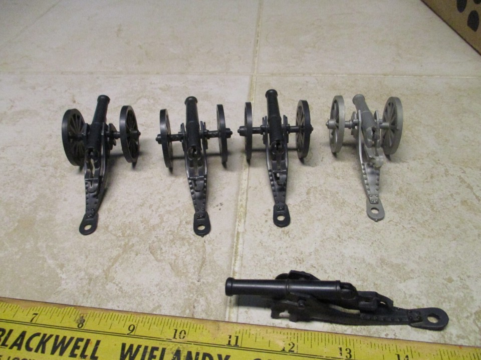 Vintage Marx ACW Blue & Gray & Alamo Playsets Black Firing Cannon Lot ...