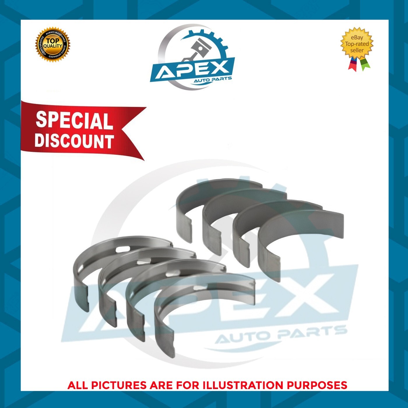 MERCEDEZ-BENZ SPRINTER OM642 3.0 DIESEL CRANKSHAFT MAIN BEARING SIZE 0. ...