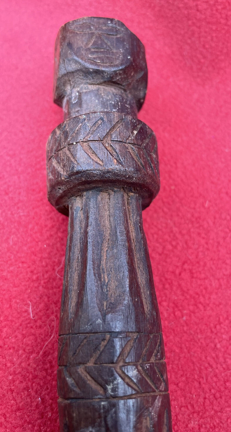 Himalayan Shaman Old Carved Wood Multi-Face Vajra Ritual Weapon ~ Nepal ...