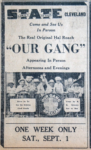 1928 Akron Newspaper Page - Hal Roach Our Gang Personal Appearance Ad | eBay