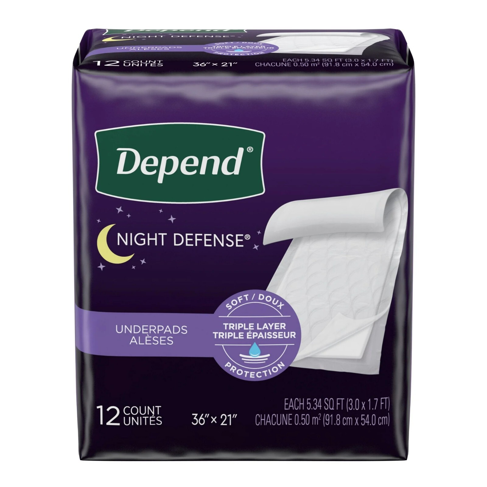 36P Depend Underpads/Disposable Incontinence Bed Pads for Adults Kids ...