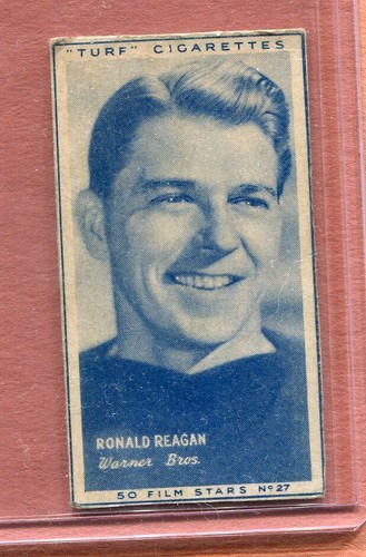 1947 TURF FILM STARS #27 RONALD REAGAN WIN ONE FOR THE GIPPER TOBACCO ...