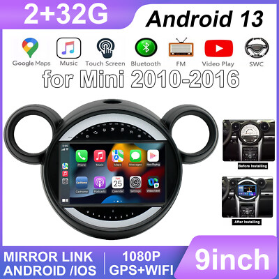 for Mini Cooper Countryman Paceman Car Radio Stereo Android 13 Apple ...