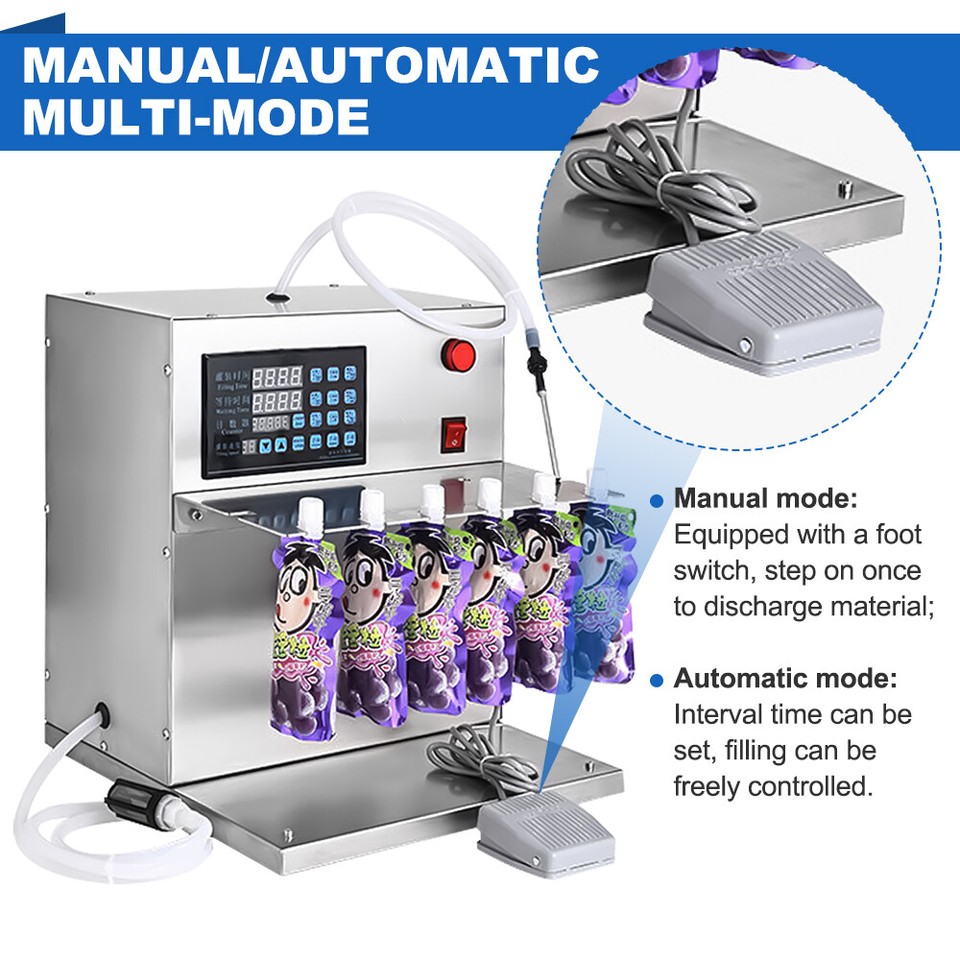 High Accuracy Spout Pouch Filling Machine 6 Head Automatic Hot Liquid ...