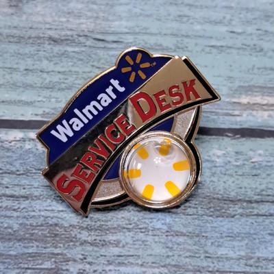 Walmart Employee Pin - Wal-Mart Service Desk Logo Dome Bubble | eBay