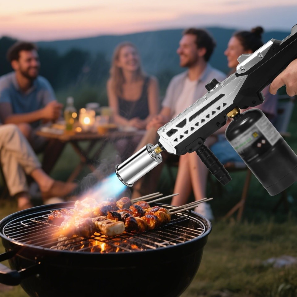 Powerful Propane Torch Gun, Flamethrower with Adjustable Flame, 800 ...
