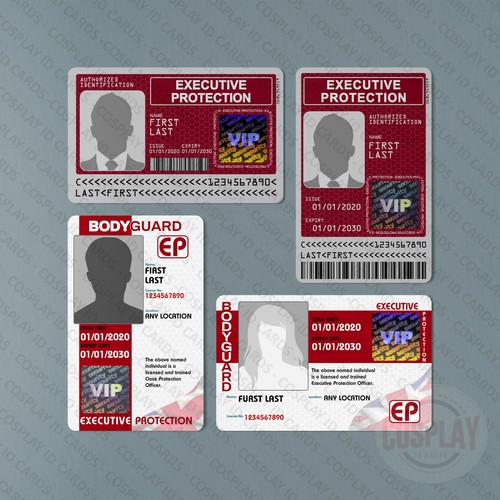 Private Bodyguard ID Badge | Executive Protection | Personal Security ...