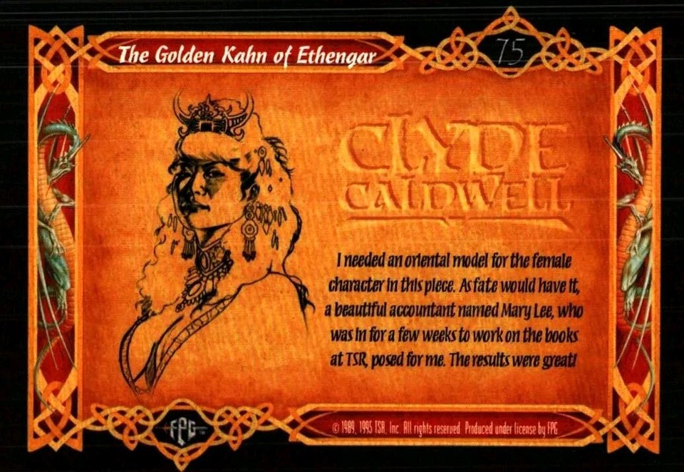 The Golden Kahn Of Ethengar, Artist Clyde Caldwell Fantasy Trading Card ...