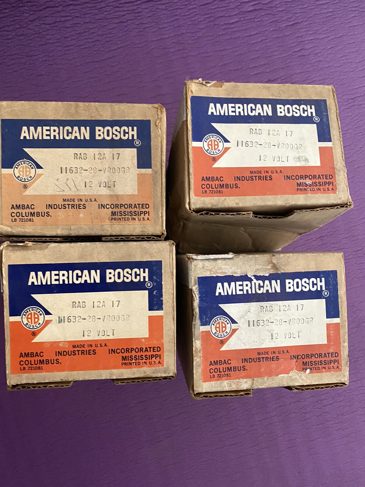 Genuine Bosch External Electronic Voltage Regulator RAB 12A 17 Lot Of 4 ...