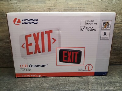 LITHONIA LIGHTING LQM S 3 R 120/277 EL N M6 Ext Sgn,Thrmplst,Blk,11 3 ...