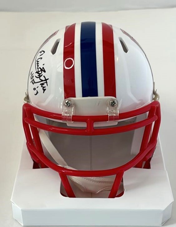 Elvin Bethea Signed Speed Mini Helmet HOF 03 Script Houston Oiler ...