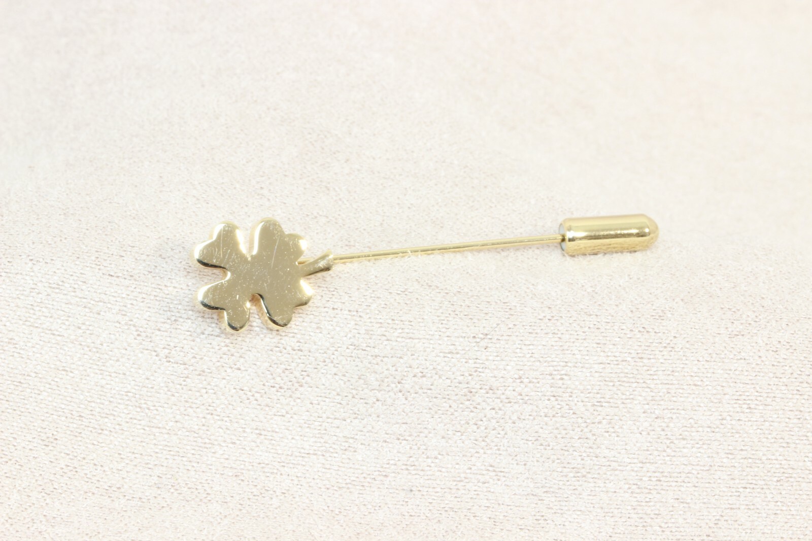 Four Leaf Clover shamrock Gold tone brooch hat stick pin | eBay