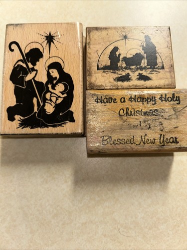 nativity rubber stamp 3 Stamps | eBay