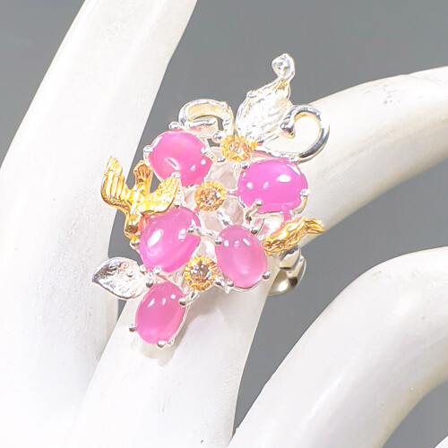 Fine Art Heated Star Ruby Ring 925 Sterling Silver Size 6.5 /B-R0429 | eBay
