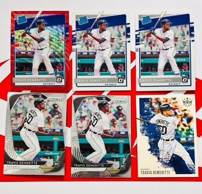 MLB Panini Travis Demeritte 6 Rookie Card RC Lot - Detroit Tigers | eBay