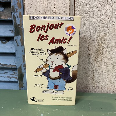 Bonjour Les Amis VHS French Made Easy For Children 4 To 9 12233410136| eBay